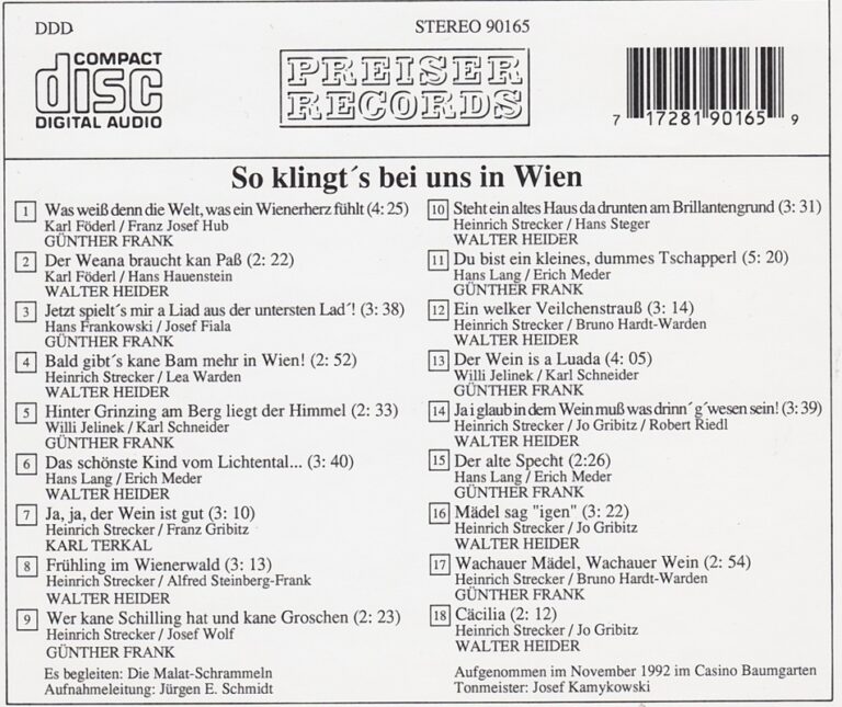 Günther Frank und Walter Heider-So klingts bei uns in Wien ...
