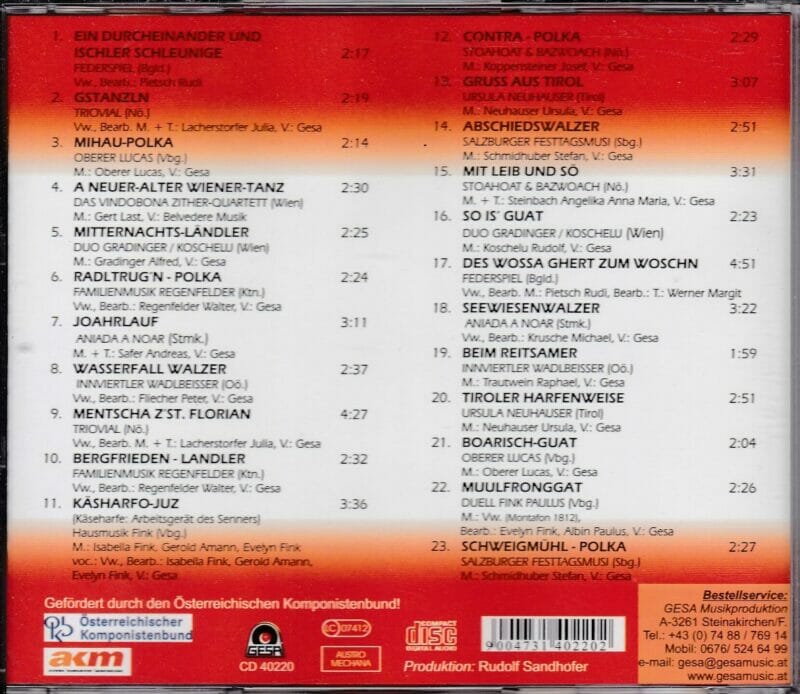 CD Da tuat si was in Österreich - radiowienerlied.at